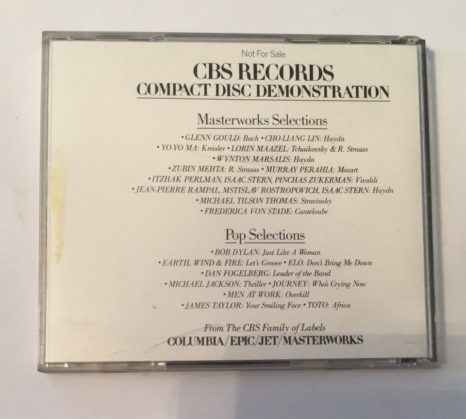CBS Records Compact Demonstration Disc-Michael Jackson, Various Artists ...