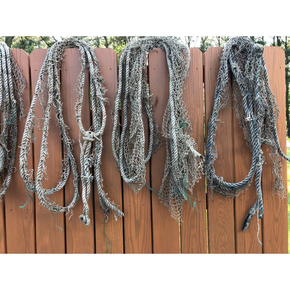 20 ft Braided Nylon Rope Cut From Old Fishing Nets - Authentic Used ...