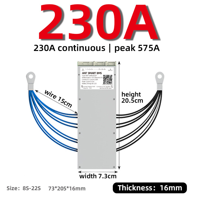 ANT Smart BMS 3S-32S 40A-950A Li-ion LiFePo4 Battery Protection Board ...