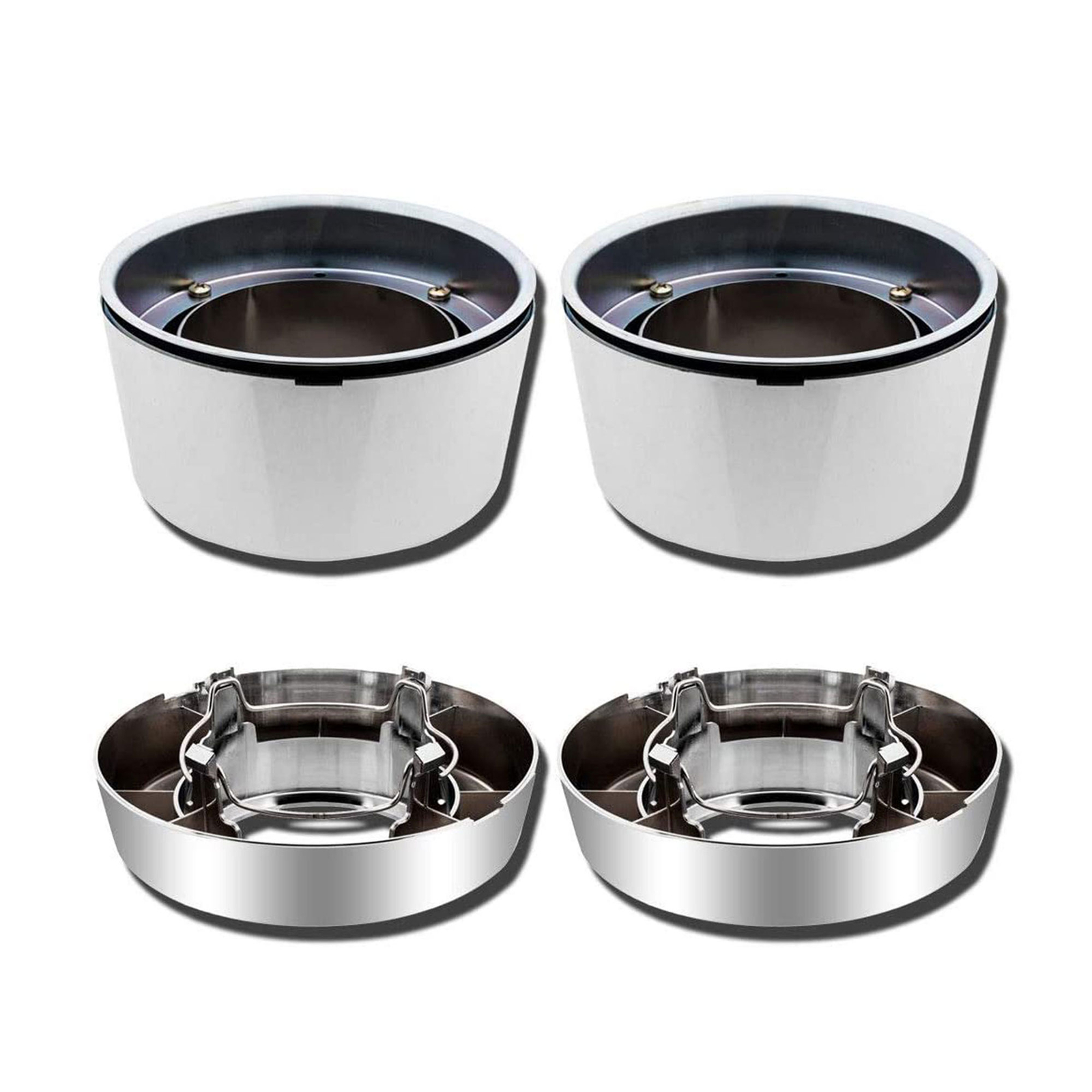 8 Lug 16" Chrome Wheel Center Hub Caps Nut Covers For 95-08 Ford E-250 ...