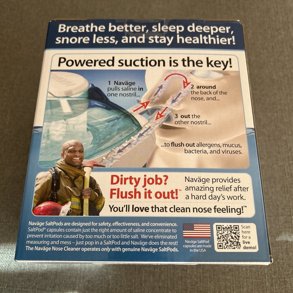 New Navage Saline Nasal Irrigation Powered Suction Relief from Sinus ...