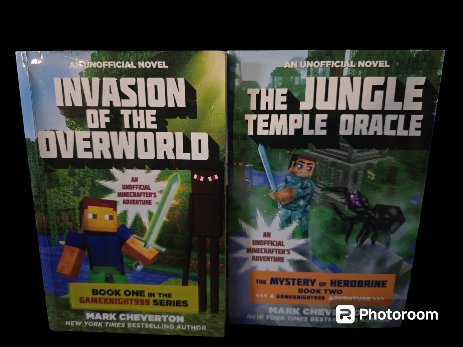Lot Of 2 Minecraft Books Invasion of the Overworld Battle Jungle Temple ...