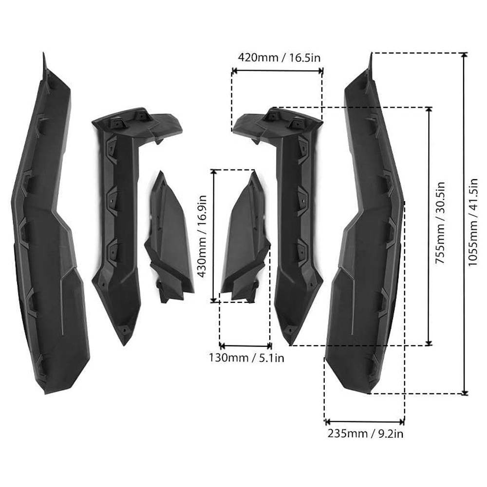 715002973 Super Extended Fender Flares for 2017-2022 Can-Am Maverick X3 ...