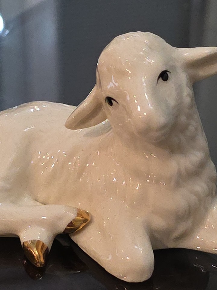 Belleek Ireland Living Nativity Collection The Lamb Sheep - No Box MINT ...