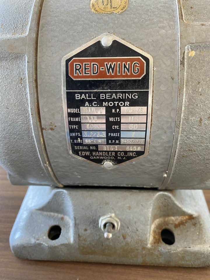 Red Wing 26A 1/4 HP Dental Jewelry Lathe Polisher Ball Bearing Tested ...
