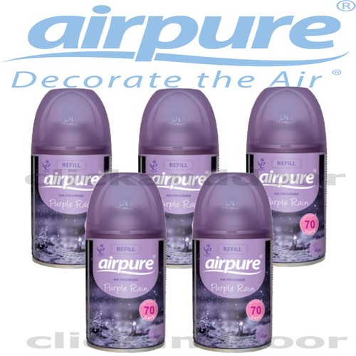 5 X AIRPURE AUTOMATIC SPRAY REFILLS 250ML AIR FRESHNER AIRPURE CHOSE ...