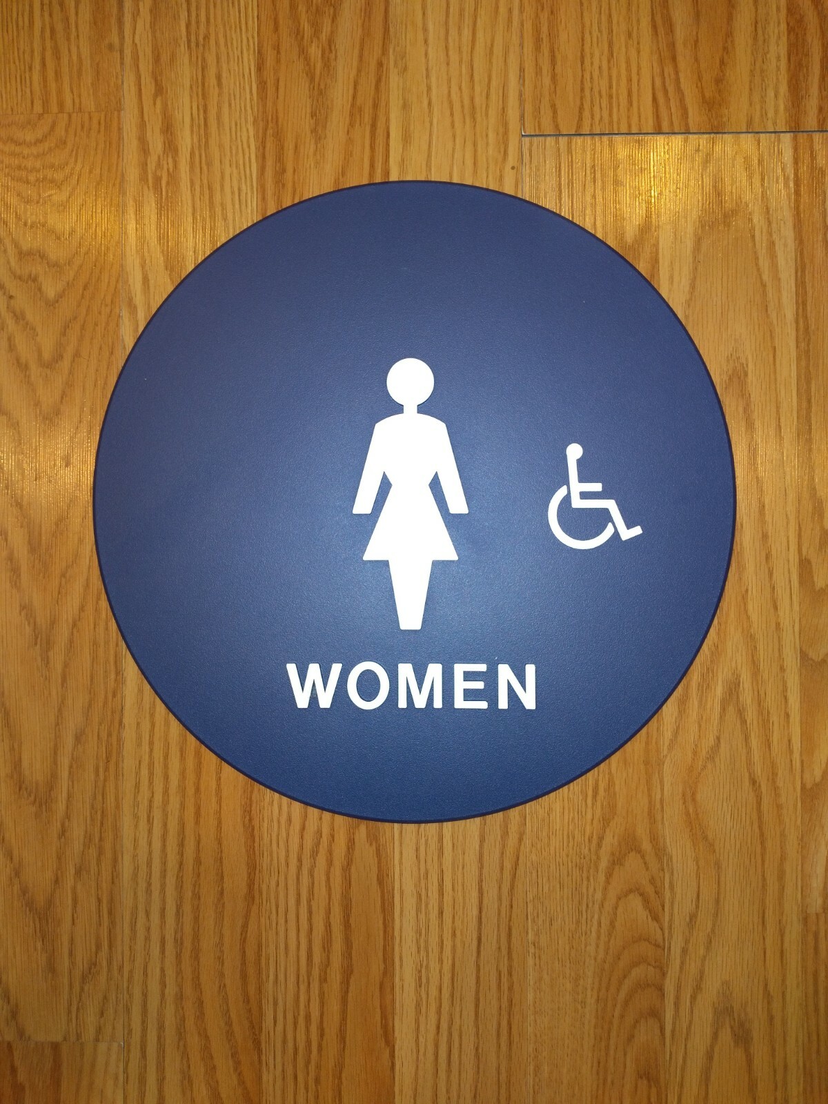 Womens Restroom Sign Circle