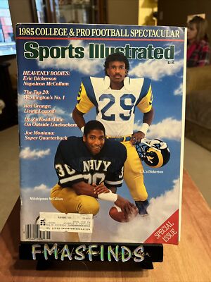 F2 1985 COLLEGE & PRO FOOTBALL Issue Sports Illustrated ERIC DICKERSON ...