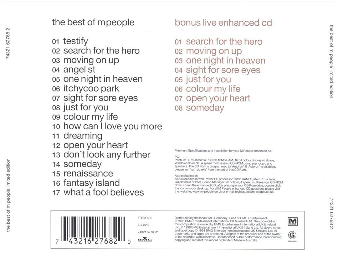 M PEOPLE - CLASSIC M PEOPLE: THE BEST OF LIVE NEW CD 743216276820| eBay