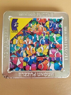 3D Magna Puzzles Clown Fish MAGNETIC TILE PUZZLE WITH TIN STORAGE BOX ...