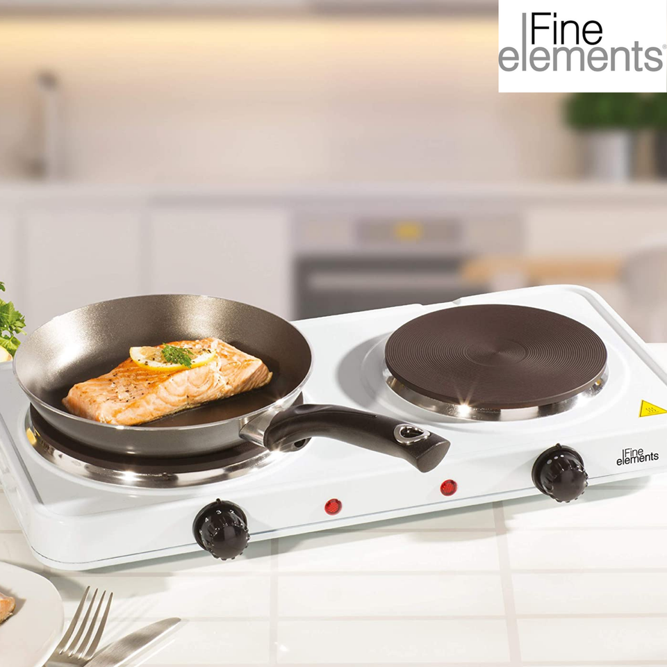 2500W Double Hot Plate Portable Cooker Hob Table Top Camping Caravans ...