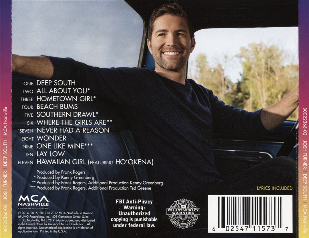 JOSH TURNER - DEEP SOUTH NEW CD 602547115737 | eBay