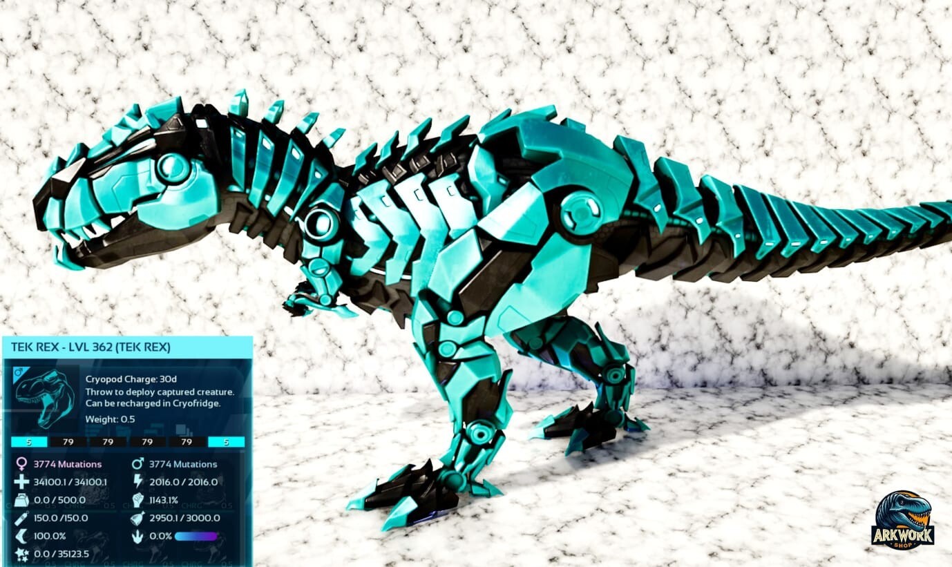 🦖ARK Survival Ascended Tek Rex New Top Stats PVE PS5/XBOX/PC | eBay