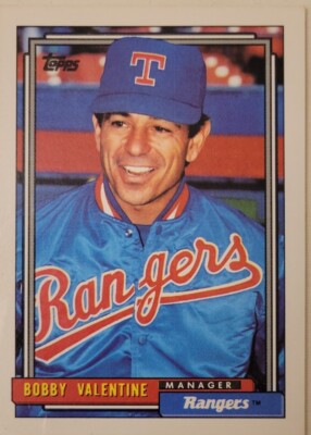 1992 Topps #789 Bobby Valentine Texas Rangers Baseball Card NM | eBay