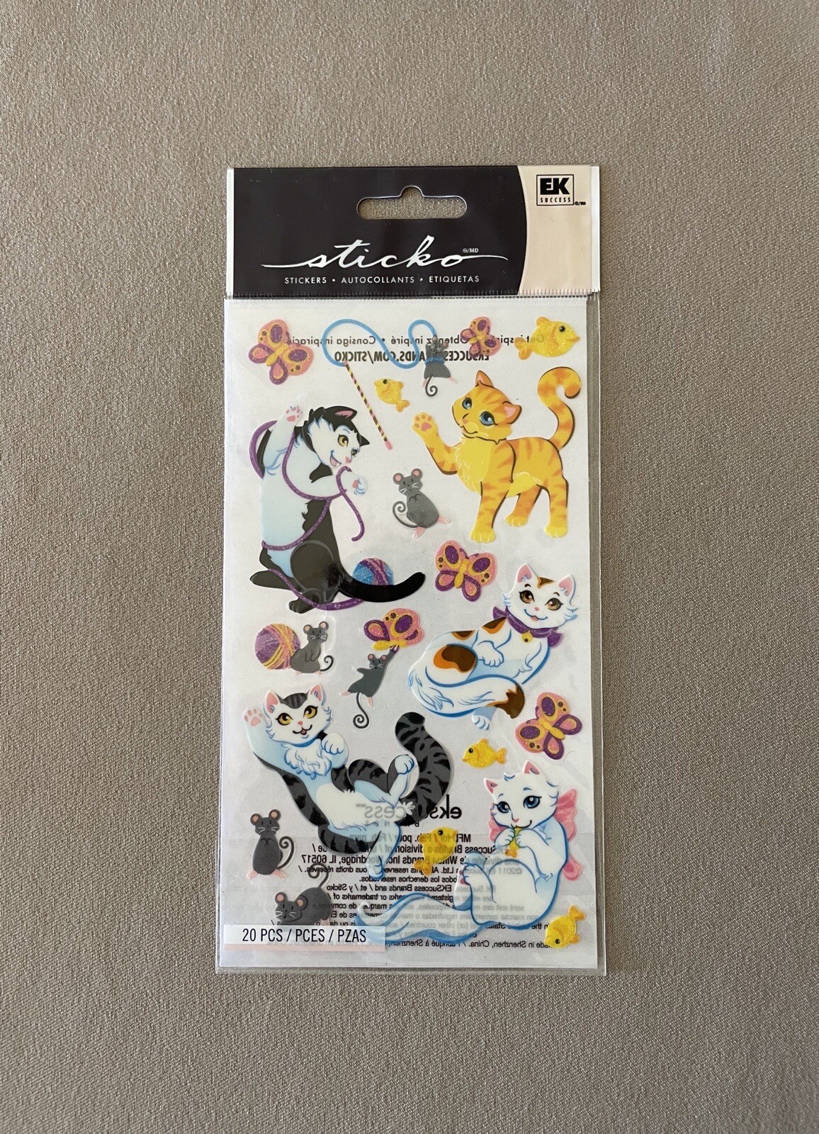 Sheet Of Sticko “Playful Kittens” Stickers~Includes 20 Stickers, New In ...