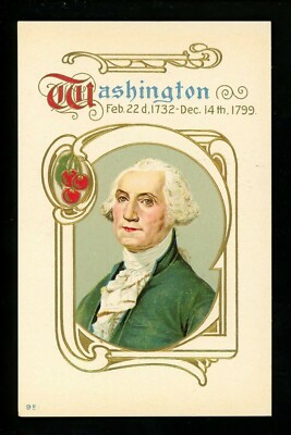 George Washington President Vintage Patriotic postcard Series #951 gold ...