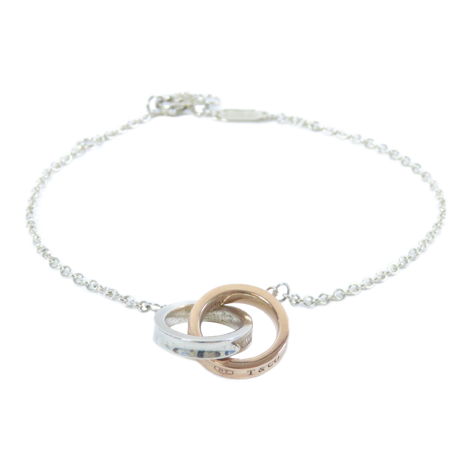 TIFFANY＆CO 1837 Interlocking Circles Bracelet 18K Ros… - Gem