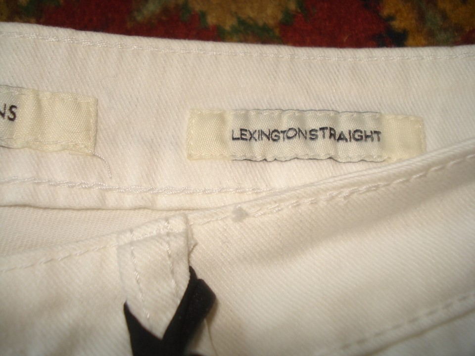 Jones New York Lexington Straight Jeans Women's 6P White Stretch Denim NWT | eBay