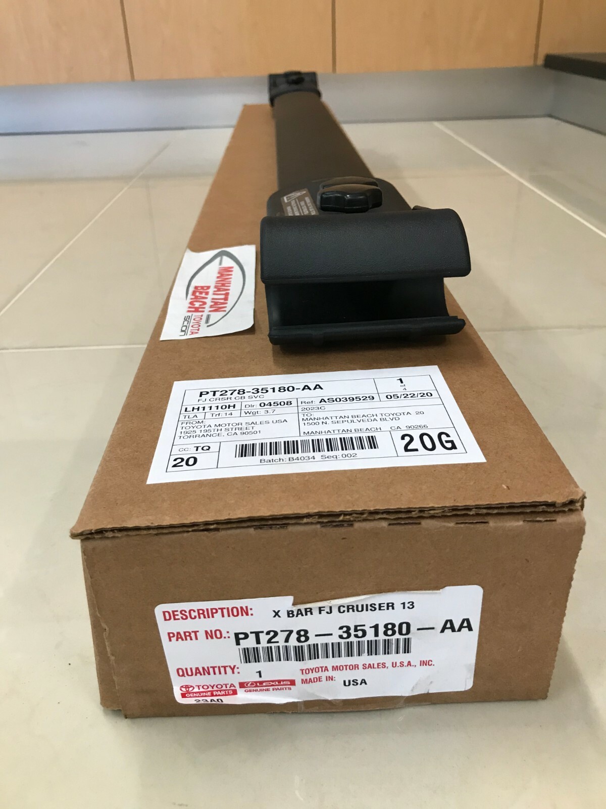 07-14 FJ CRUISER ROOF RACK CROSS BAR UPPER OR LOWER ADJUSTABLE PT278 ...