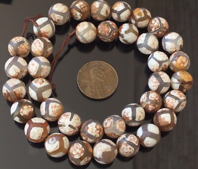 10mm Fine Cream Multi Colored Agate Round Faceted Gemstone beads Stone ...