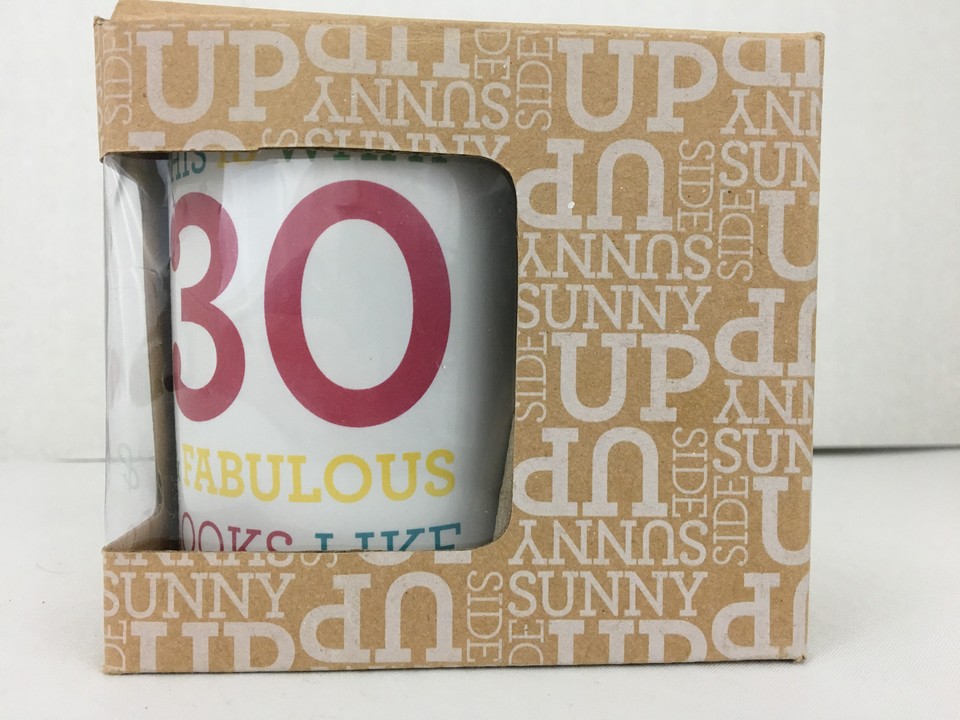 30th Birthday Mug Cheers to 30 Years 30 and Fabulous White Teal Mug ...
