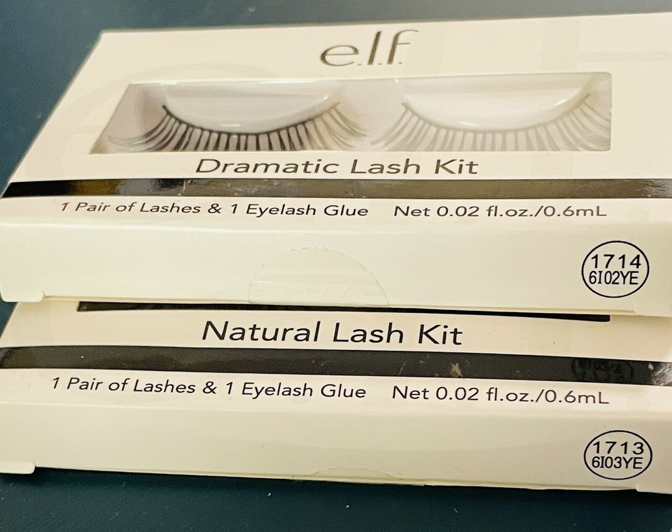 ELF e.l.f. Cosmetics Lashes 1713 Natural and 1714 Dramatic Lash Kits w ...
