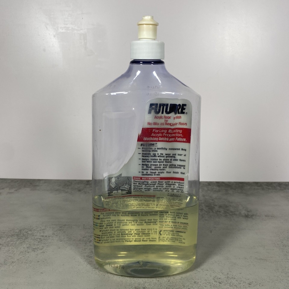 Vintage FUTURE Floor Finish Atomic Label 27 oz Johnson Wax 1997 Bottle ...