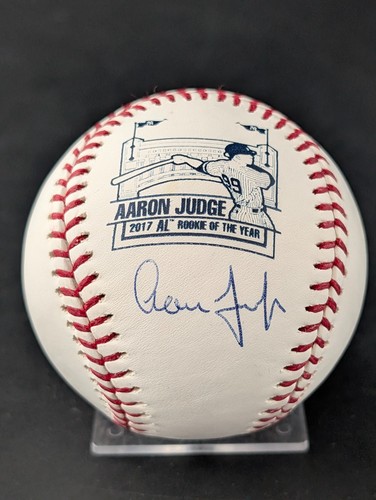 Aaron Judge Yankees Signed OML Rookie Of The Year Baseball AUTO PSA ...