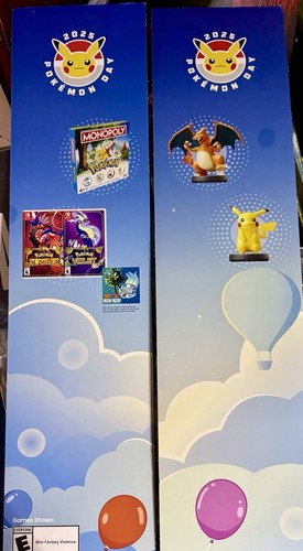 Pokémon Day 2025 Promo Poster 9x35 Thick Card Stock - GameStop Display ...