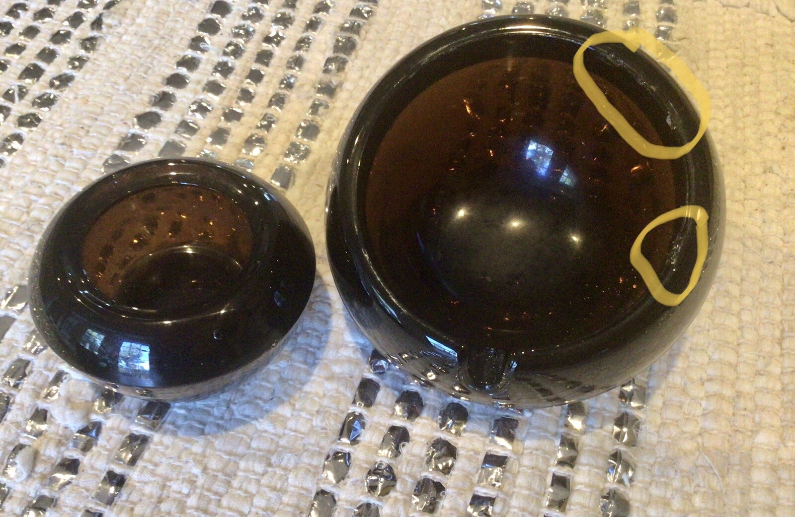 Vintage VIKING Glass MCM Orb Sphere Tilt Cigarette/cigar Ashtray ...