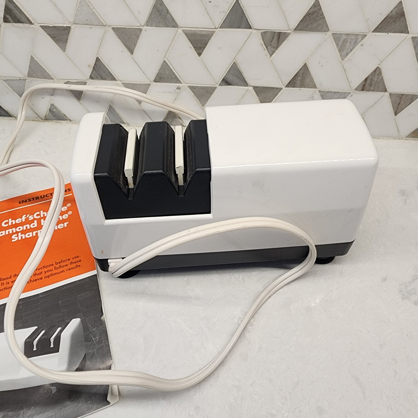 Chef's Choice Edge Select 120 Chrome Plated Diamond Hone Sharpener Plus ...