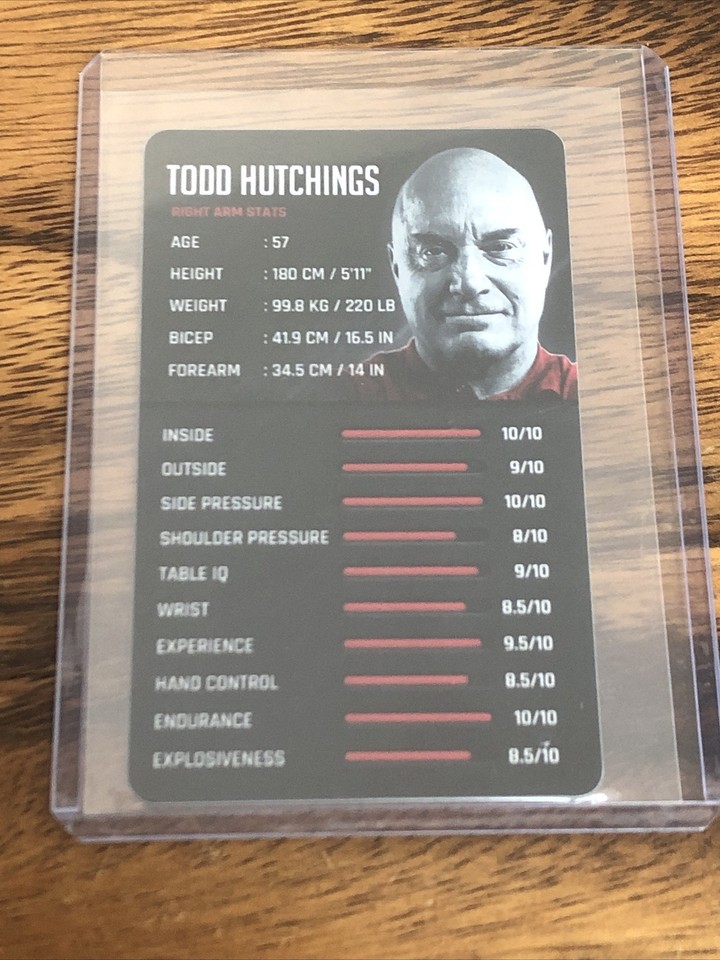 Todd Hutchings Toddzilla Armwrestling Card Auto Autograph Signed EAST ...