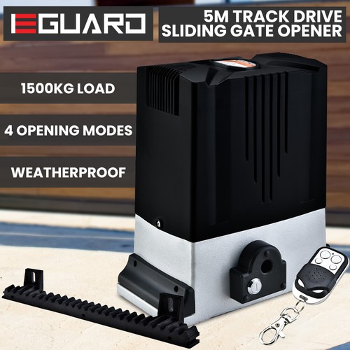 E-GUARD 5M Sliding Gate Opener Kit 1500kg Automatic Electric Remote ...