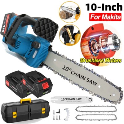 10-Inch Cordless Chainsaw Electric Saw Wood CutterChain saws Kit ...
