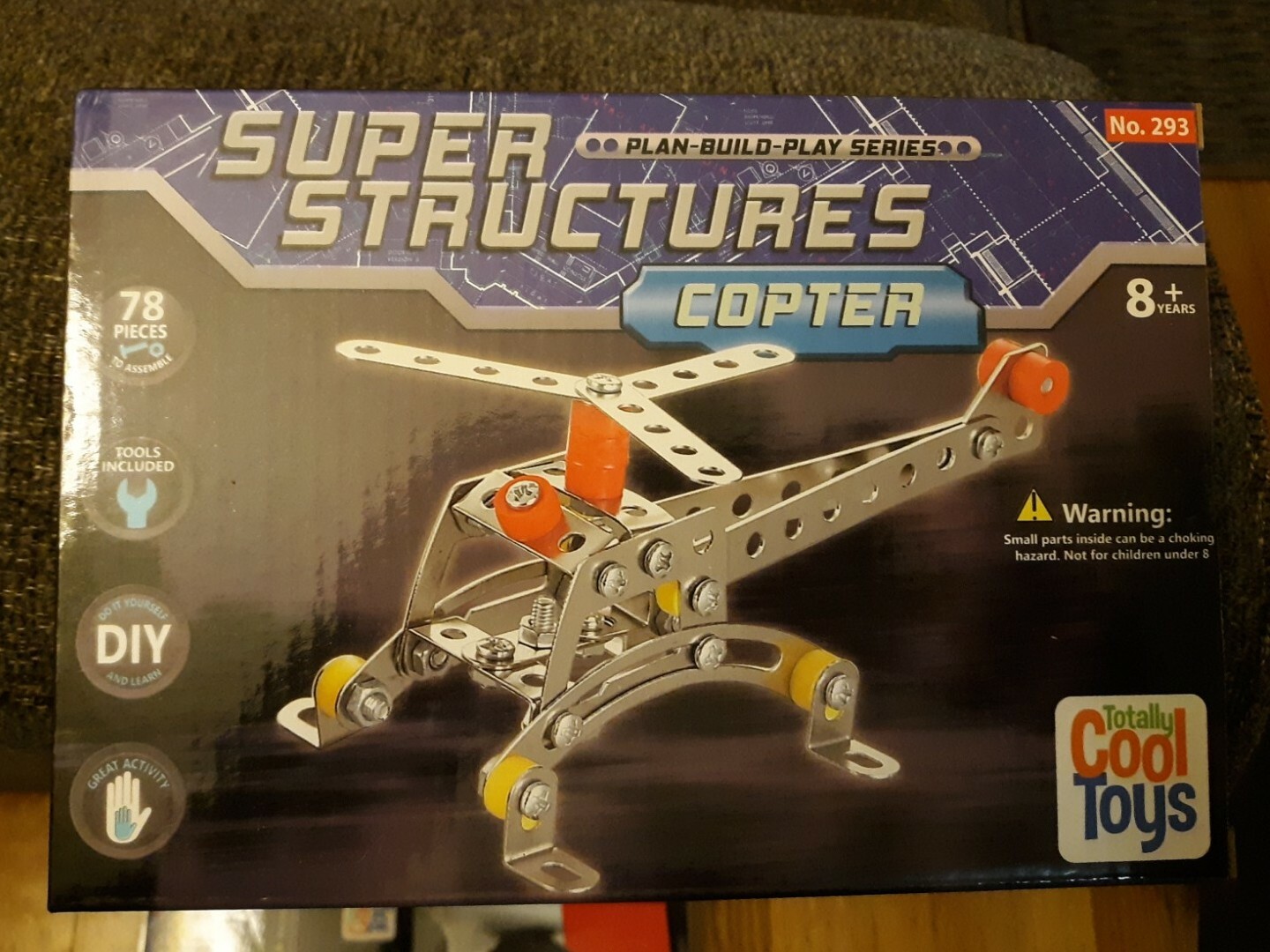 Super Structures Metal Copter Model Kit #293 New DIY 78 Piece Tools ...
