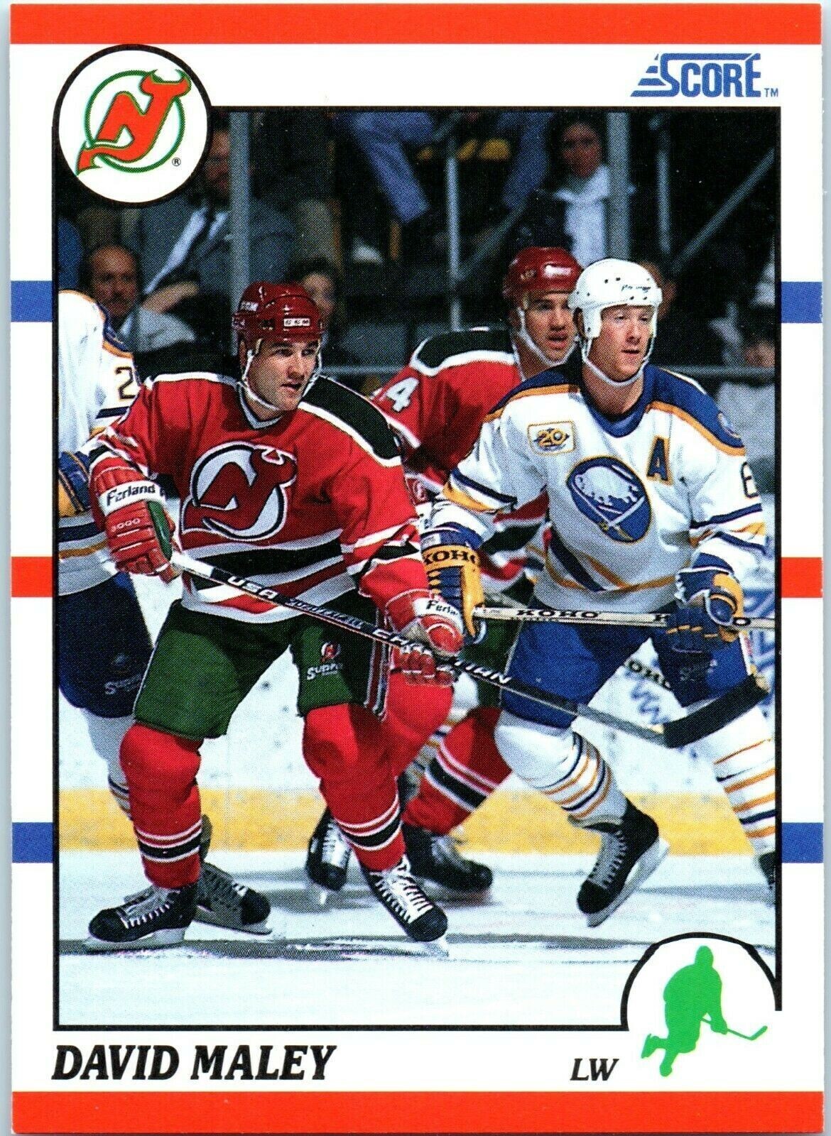 1990 SCORE NHL HOCKEY Trading Card #310 - David Maley, New Jersey ...