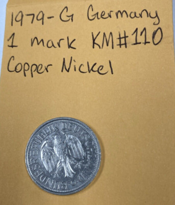 1979-G Germany 1 Mark Coin Copper-Nickel, KM#110 | eBay
