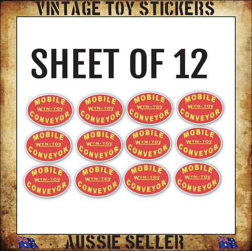 Wyn Toy Mobile Conveyor Sheet of 12 Red Vinyl Stickers | eBay