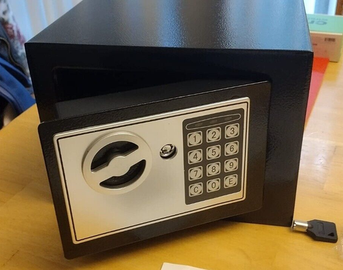 Key And Electronic Security Safe Box Digital Deposit Box For Home ...