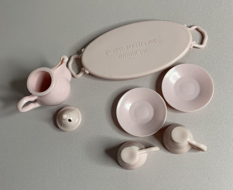 Vintage *Barbie* 6 Piece Rose Service Tea Set, My First Tea Party 1995 ...