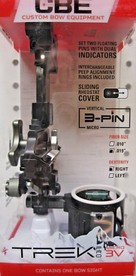 CBE TREK PRO MICRO 3V VERTICAL PINS BOW SIGHT w/ Light .019" RH-NEW | eBay