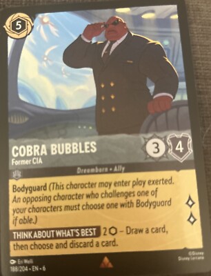 Lorcana Cobra Bubbles Former CIA | eBay