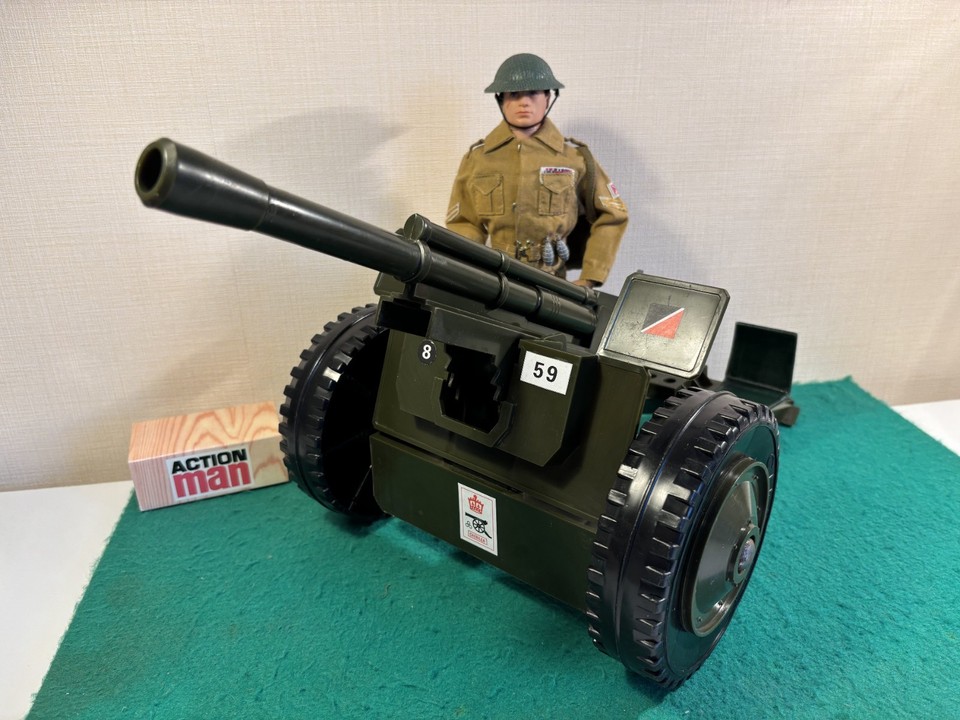 Vintage Action Man (British Infantry Man) With Cherilea Field Gun 1970s ...