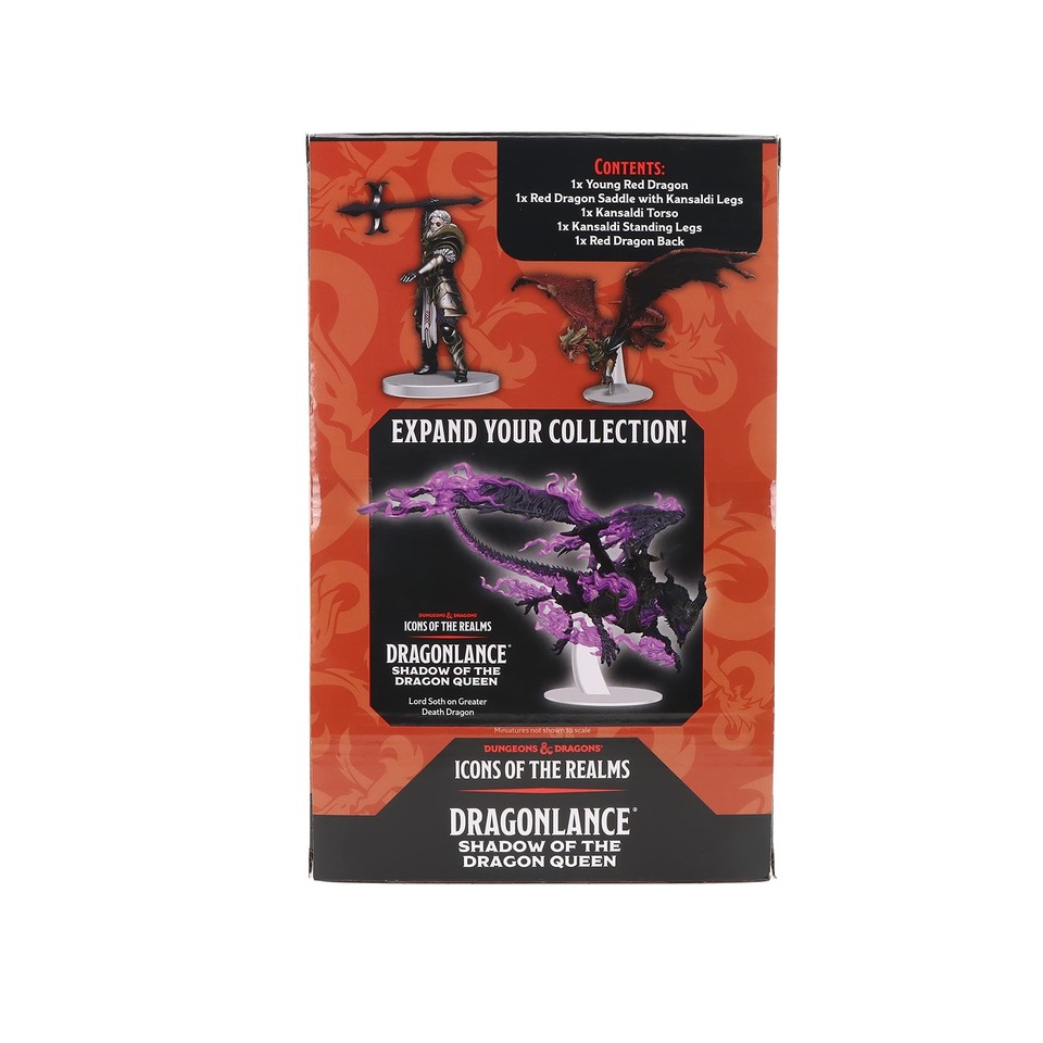 WizKids D&D Dragonlance Kansaldi on Red Dragon Figure Pre-Painted RPG ...