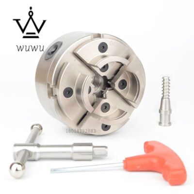 Lathe Chuck Tool Manual Power Self-Centering Four-Jaw Wood Turning ...