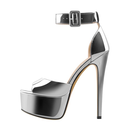 Onlymaker Women High Heel Sexy Stilletos Platform Ankle Strap Party ...