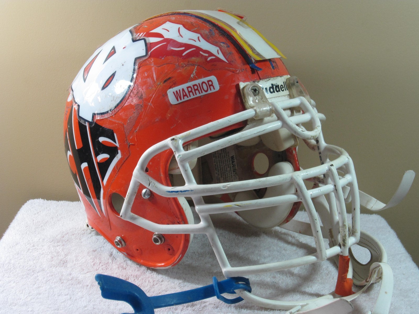 Riddell Game Used Worn TONY GILBERT Football Helmet CENTRAL HIGH MACON ...