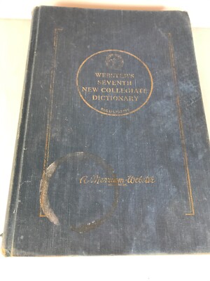 VINTAGE WEBSTER'S SEVENTH NEW COLLEGIATE DICTIONARY 1965 HARDCOVER | eBay