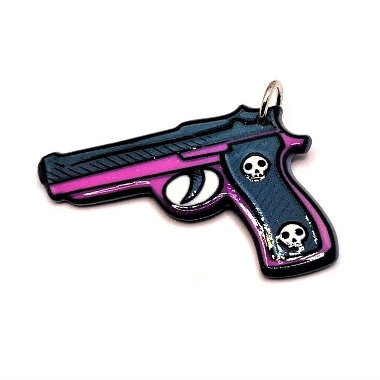 Pink Handgun With Rhinestones
