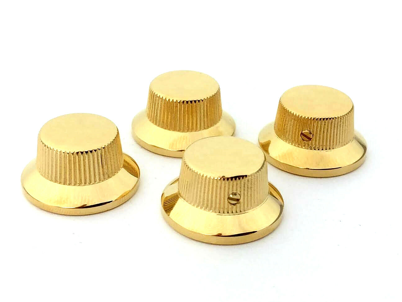 (3) Schaller Gold/brass Bell Knobs for Fender Strat Guitar & 6mm Shaft ...